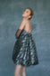 Alexandra Pijut Cloud Dress in Metallic Blue Brocade