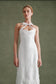 Alexandra Pijut Delphine Dress in Ivory Silk Wool with Crystal Drops